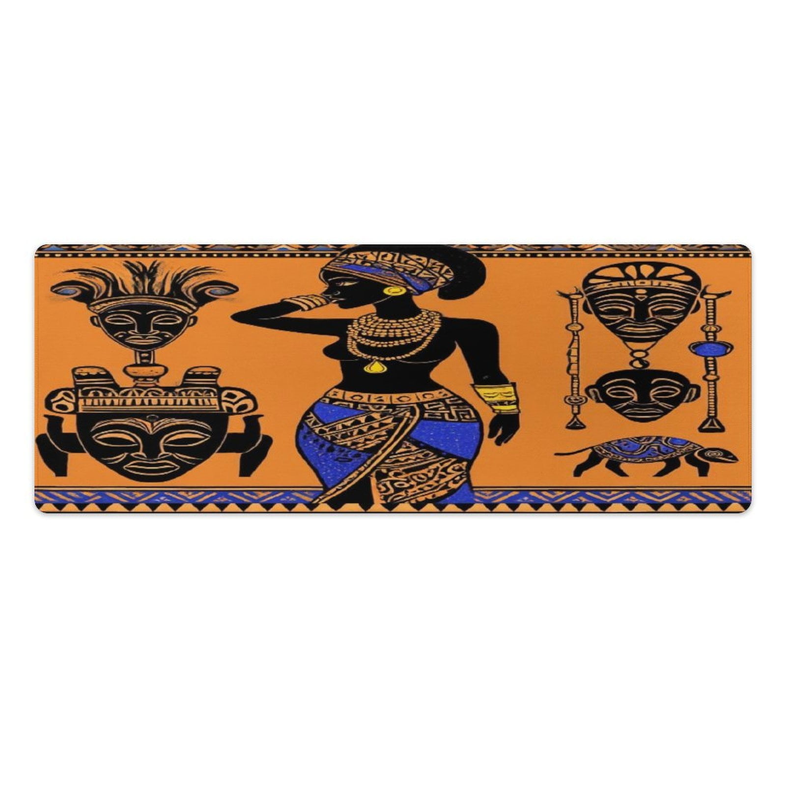 African Art Prints 2 PCS Anti Fatigue Rugs Pvc Non Skid Waterproof ...
