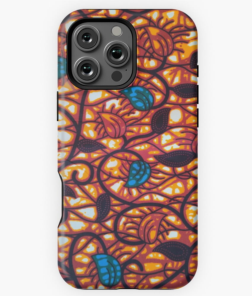African Art Textile Pattern Design Phone Case for iPhone 16 15 14 13 12 ...