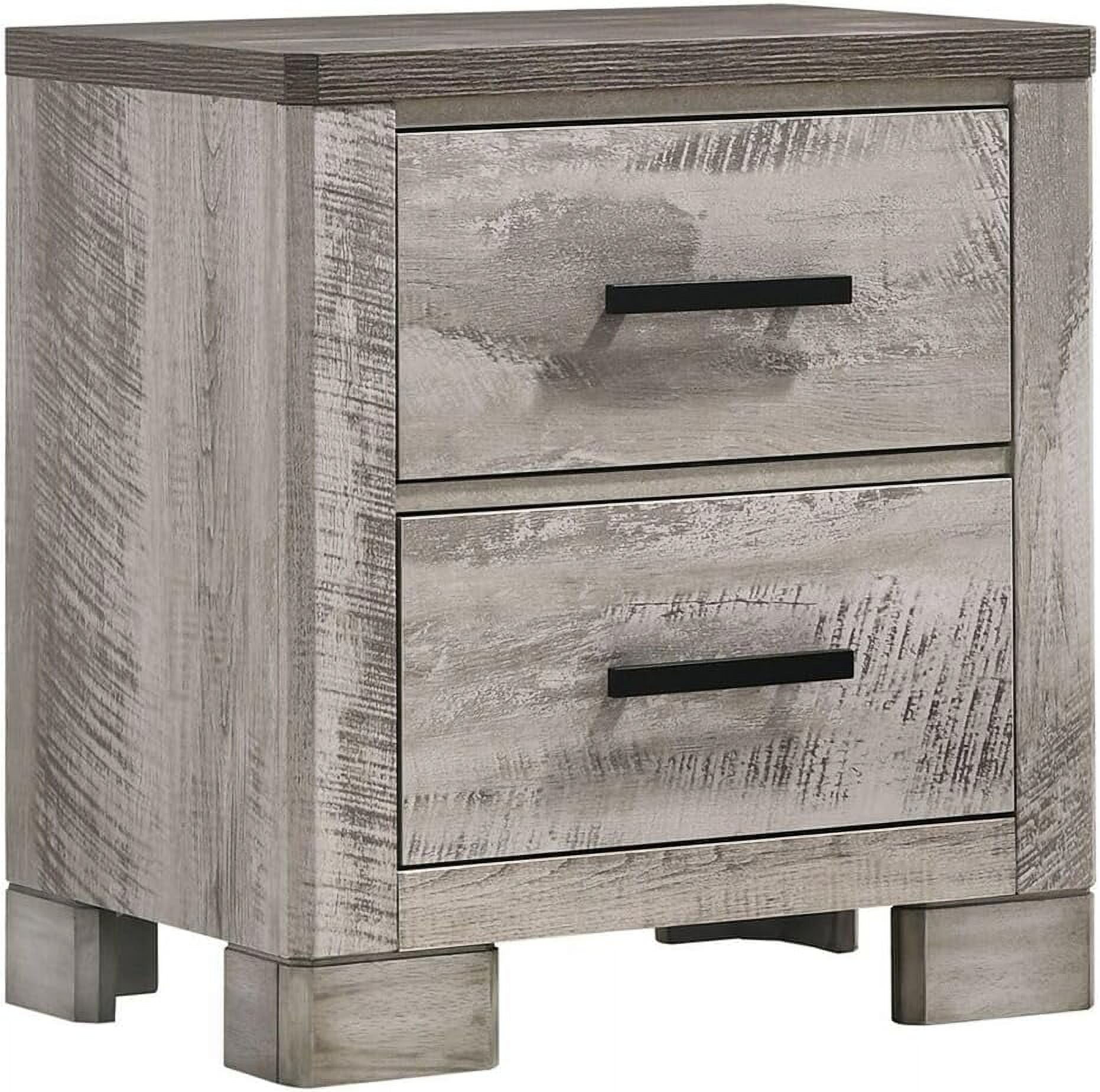 African Artistry Rectangular Nightstand, Trendy Finish, Bedroom ...