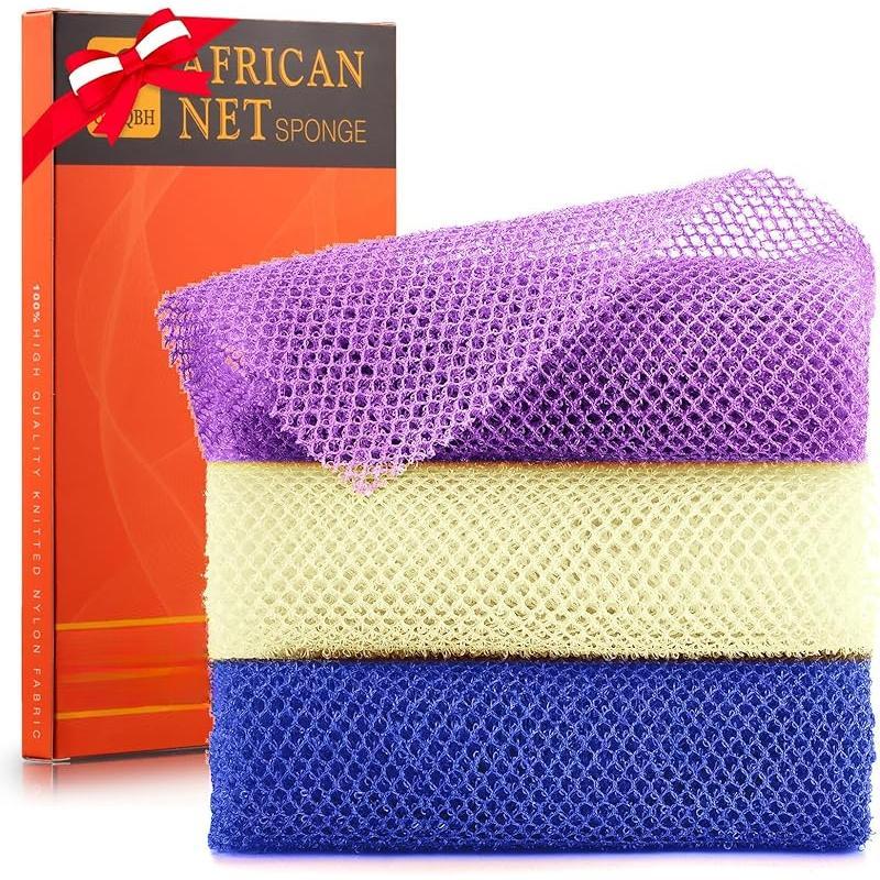 African Bath Sponge African Net Long Net Bath Sponge Exfoliating Shower ...