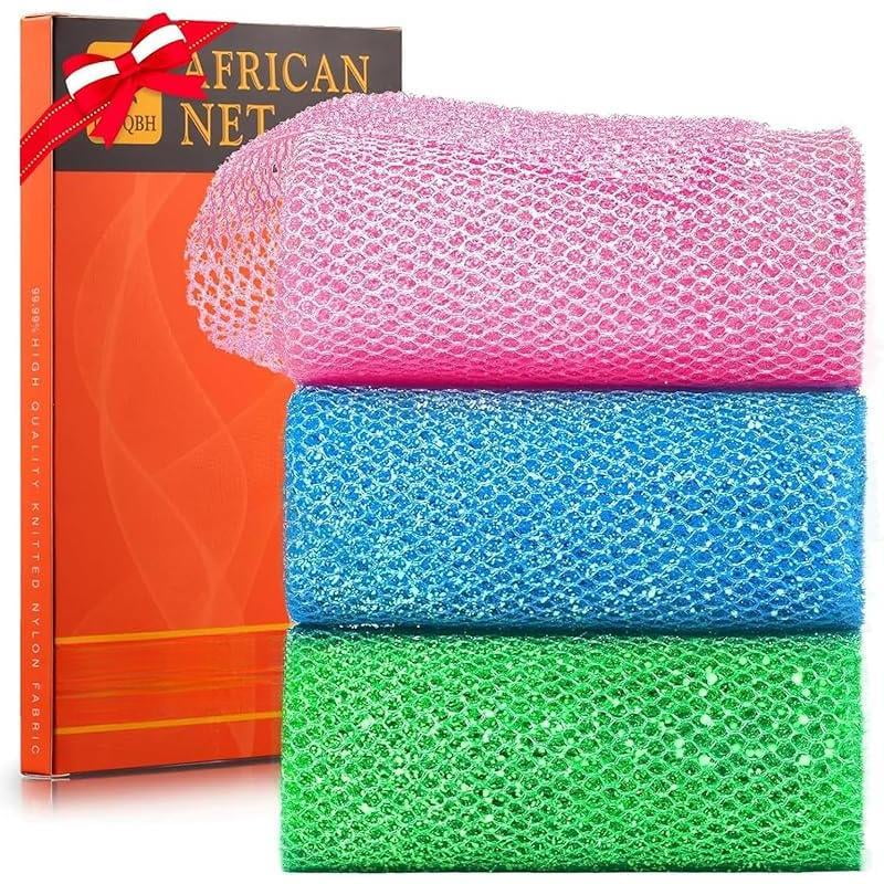 African Bath Sponge African Net Long Net Bath Sponge Exfoliating Shower ...