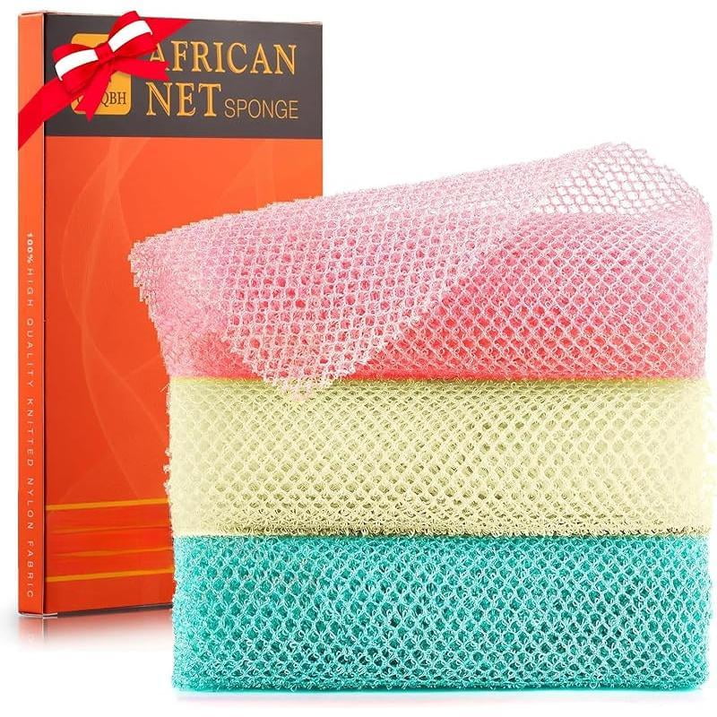 African Bath Sponge African Net Long Net Bath Sponge Exfoliating Shower ...