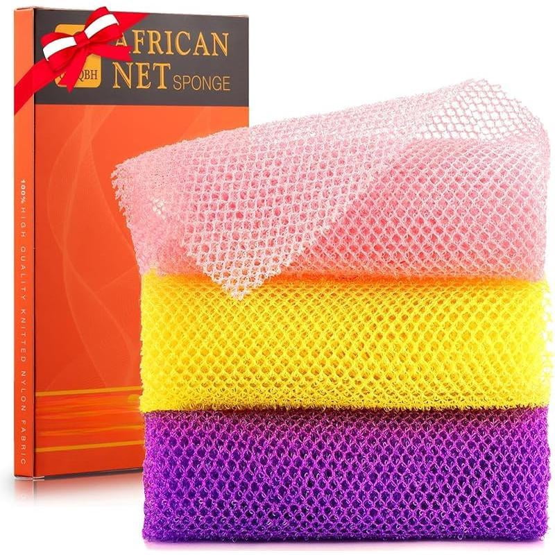 African Bath Sponge African Net Long Net Bath Sponge Exfoliating Shower ...