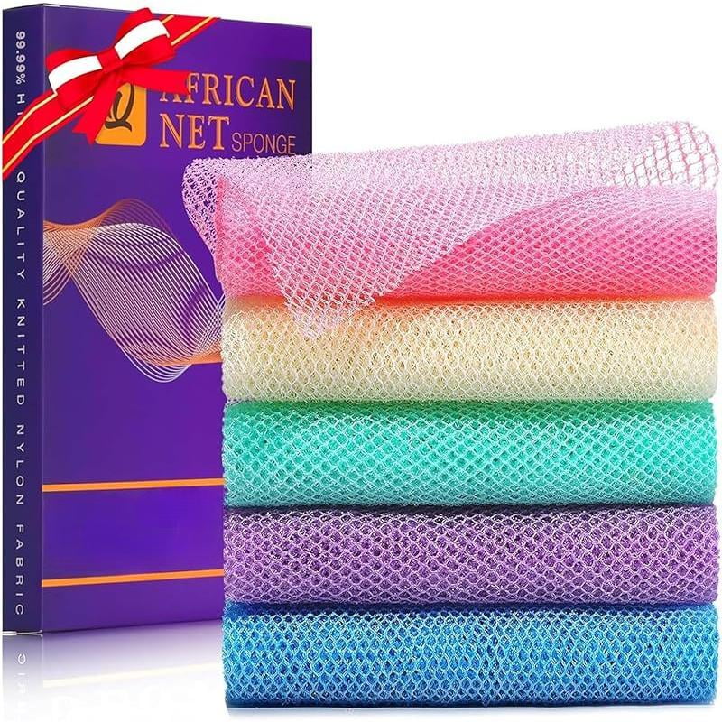 African Bath Sponge African Net Long Net Bath Sponge Exfoliating Shower ...