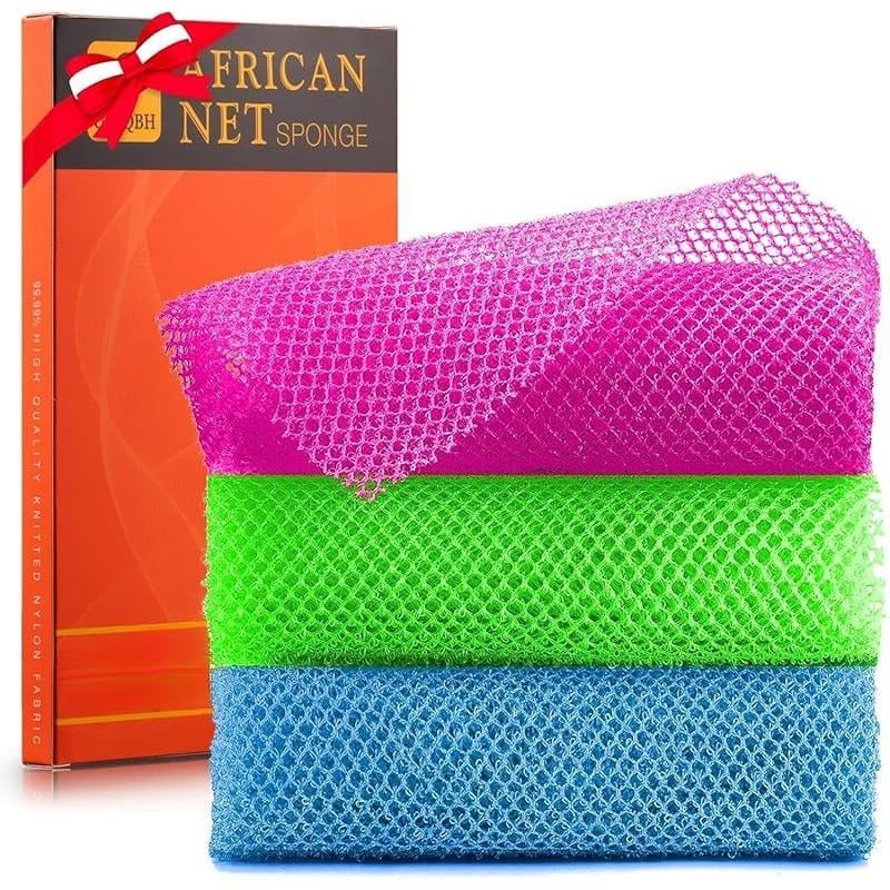 African Bath Sponge African Net Long Net Bath Sponge Exfoliating Shower ...