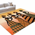 African Black Washable Rug 4x6 Area Rug for Living Room Bedroom Non ...