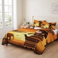 African Black Women 3 Pieces Quilt Set,1 Quilt with 2 Shams,Dusk Forest ...
