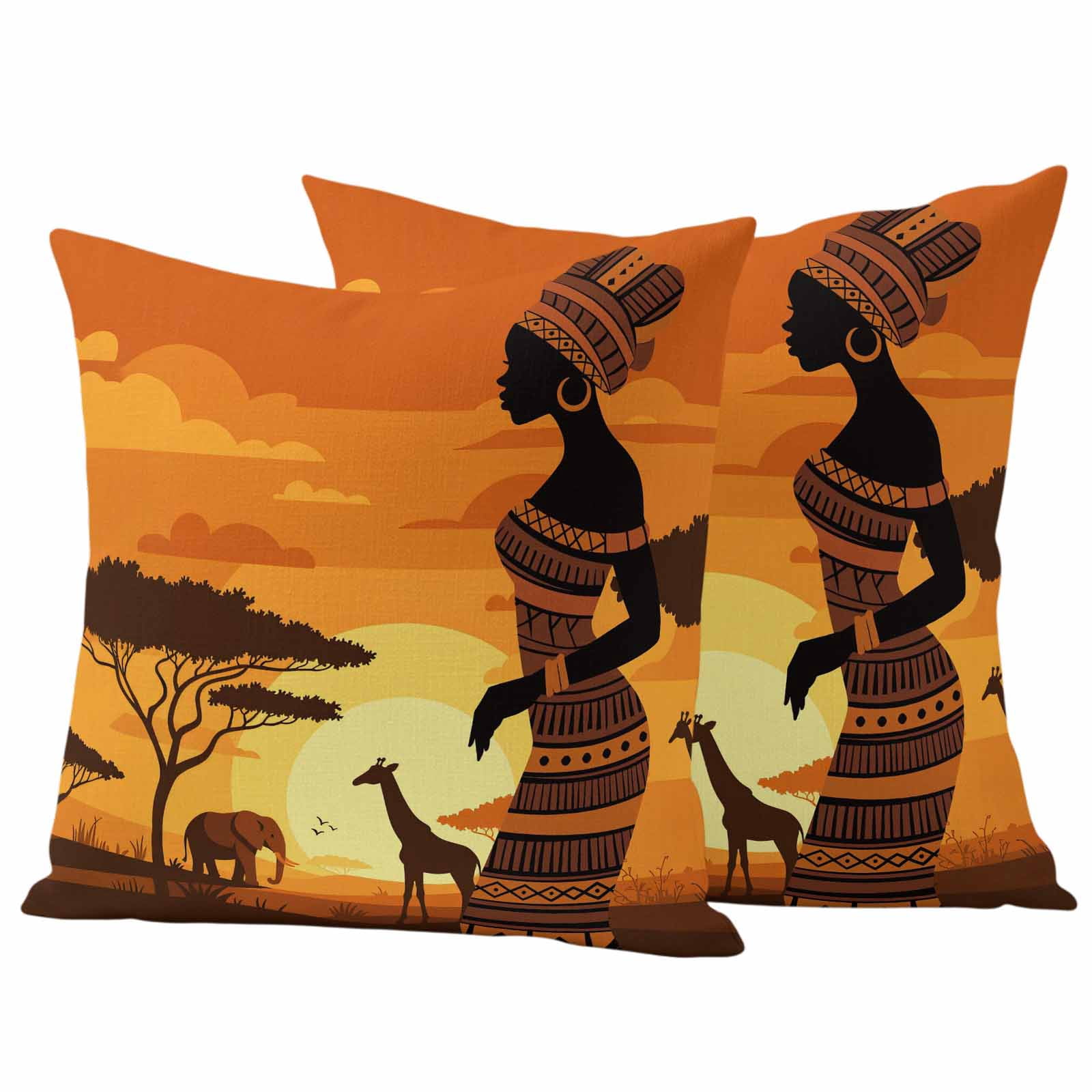African Black Women Outdoor Waterproof Pillow Covers, Vintage Africa ...