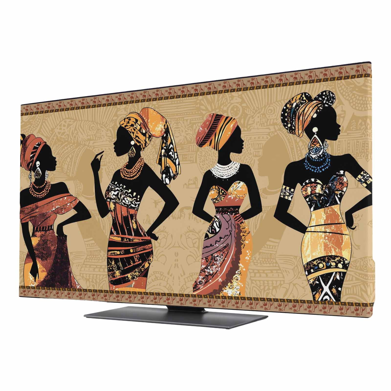 African Black Women TV Cover for 43 Inch Screen, Stretch Fabric ...
