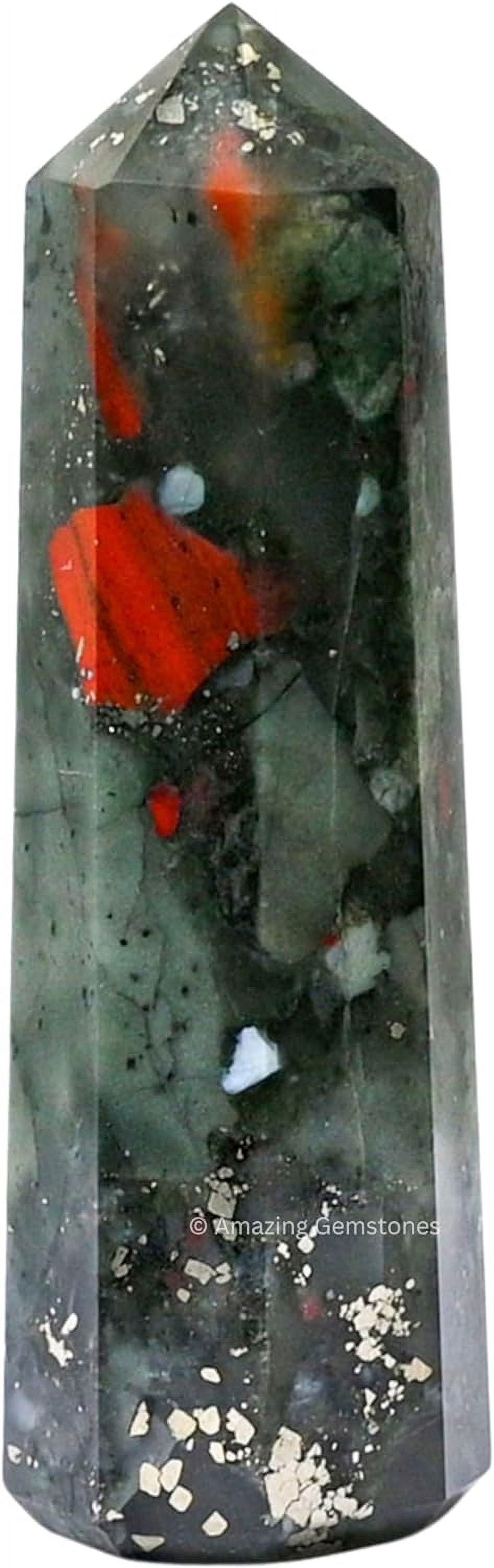 African Bloodstone Crystal Tower Obelisk Point (2" to 3" INCH ...