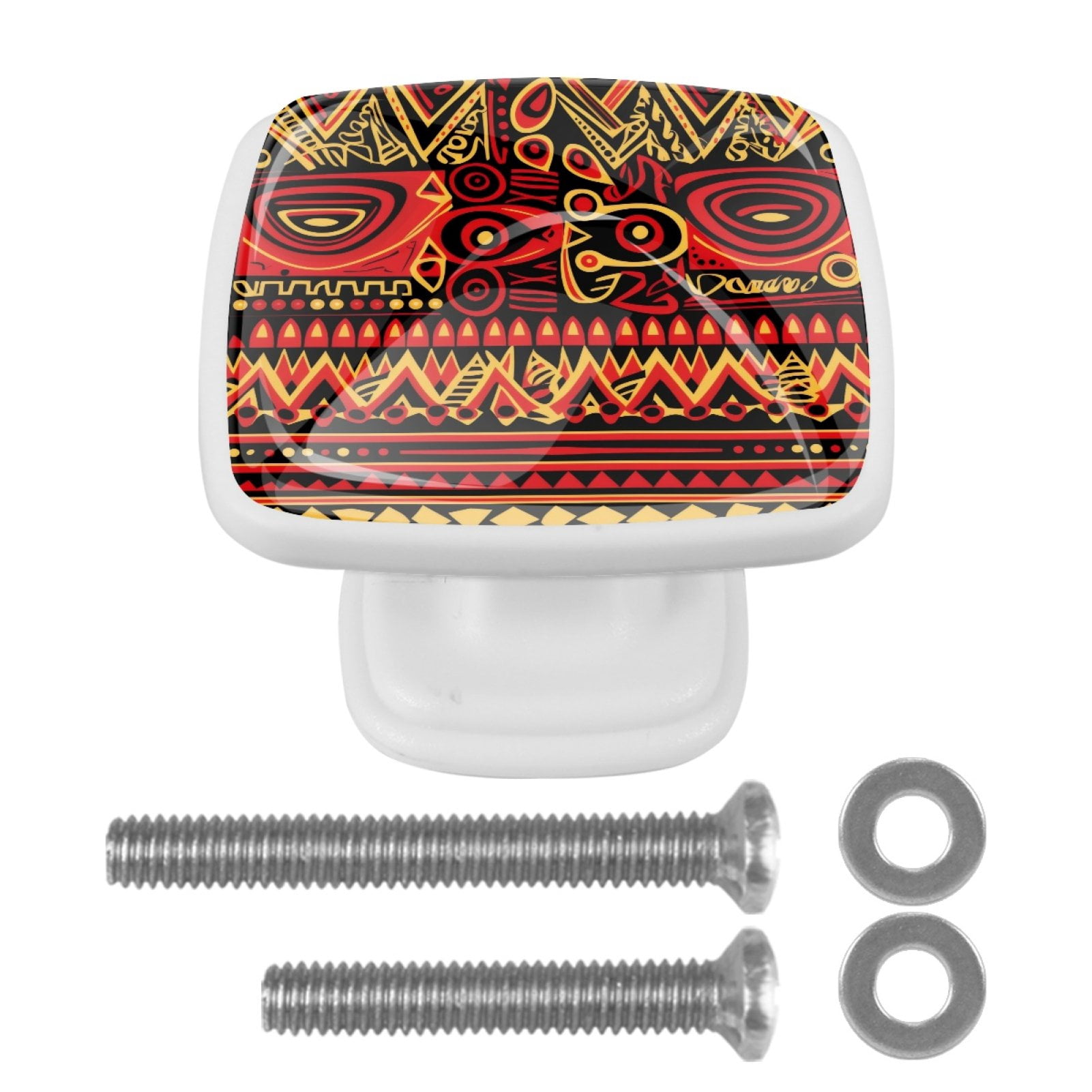African Bohemia Colorful Geometry Cabinets Door and Drawers Knobs Pulls ...