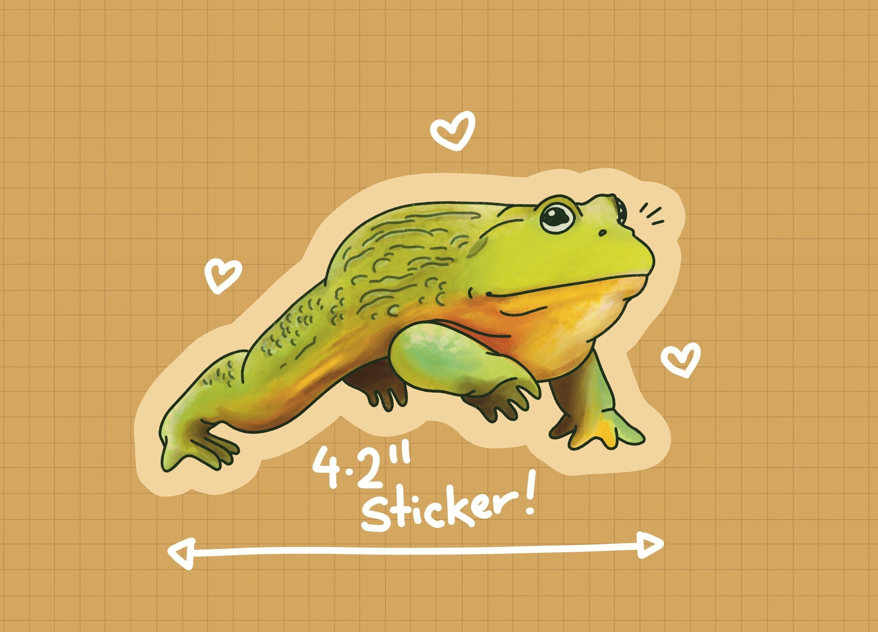 African Bullfrog Sticker | Die Cut | Waterproof Vinyl (3x3inches3pcs ...