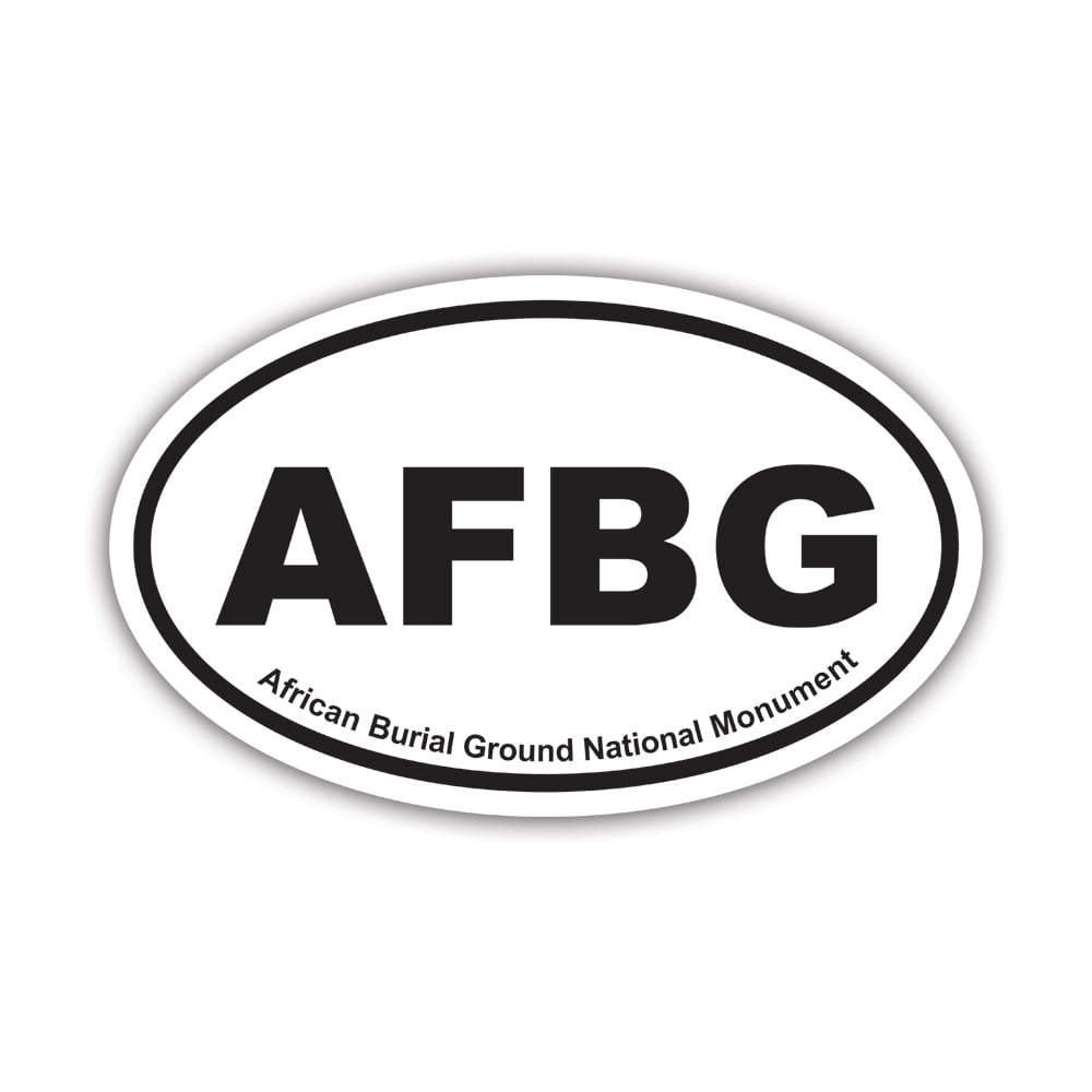 African Burial Ground National Monument AFBG Oval Sticker Decal - Self ...