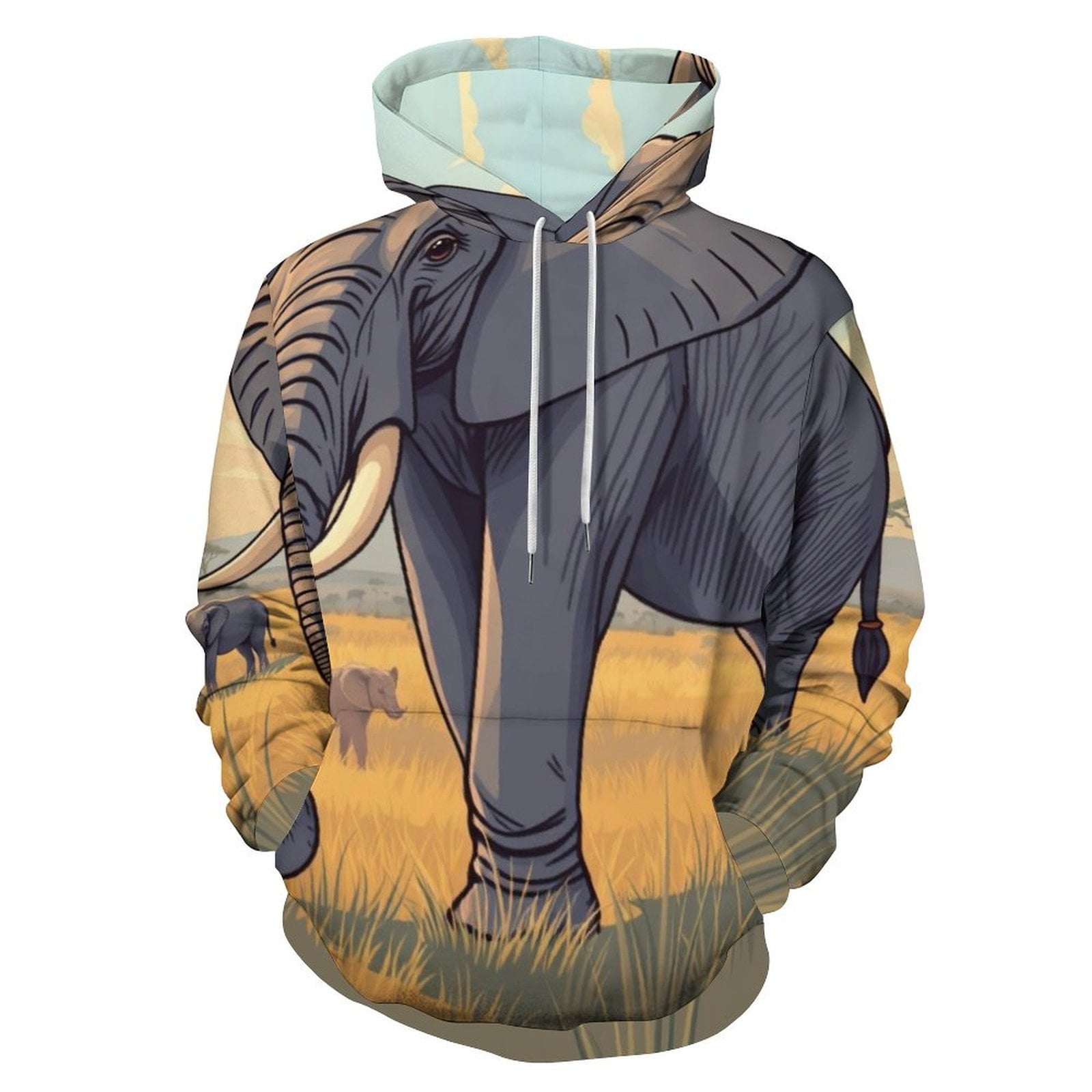 African Bush Elephant Hoodie Men Pullovers Hoodies Womens Clothing ...
