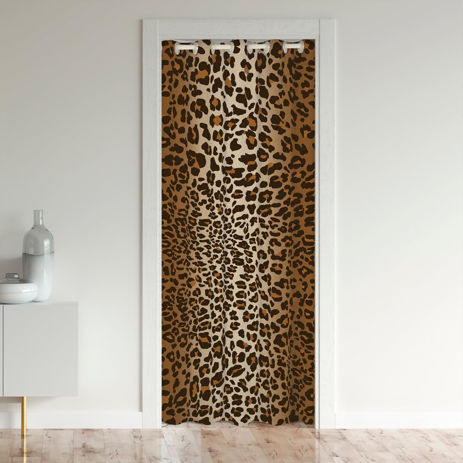 African Cheetah Castle Fairy Leopard Door Curtains for Bedroom Living ...