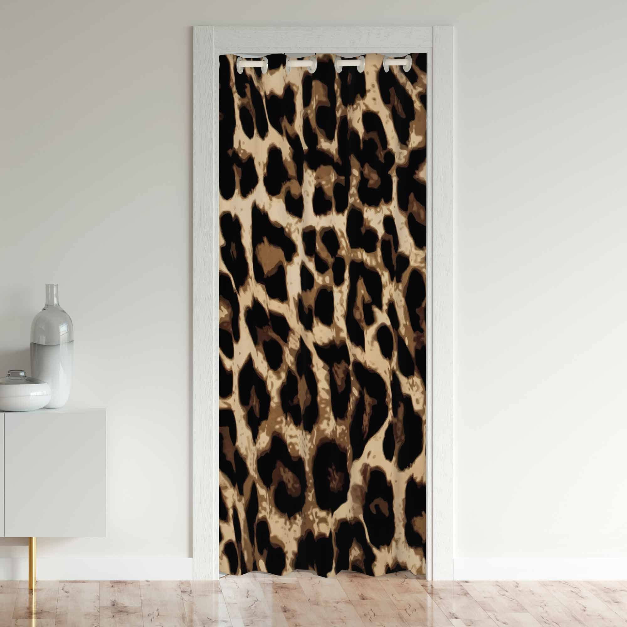 African Cheetah Castle Fairy Leopard Door Curtains for Bedroom Living ...