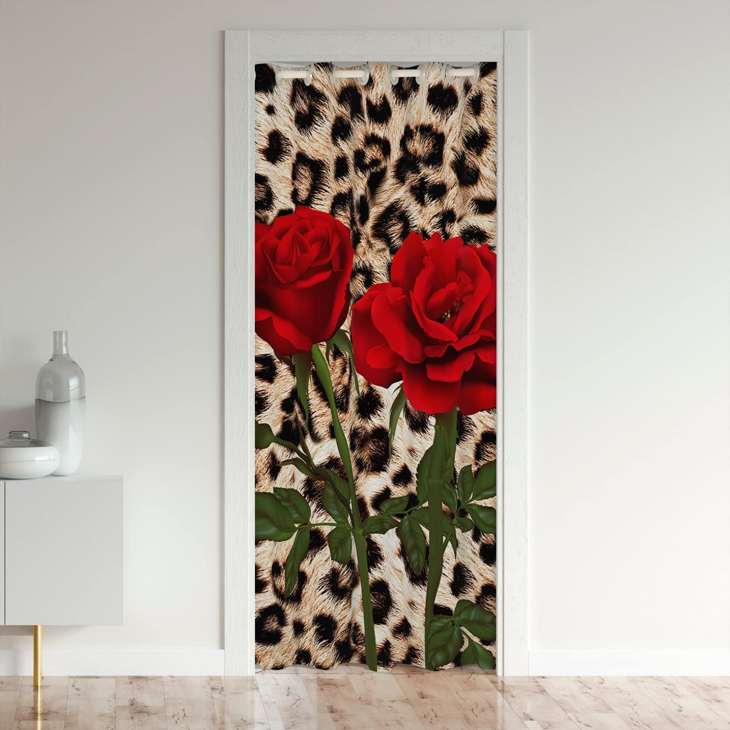 African Cheetah Skin Castle Fairy Leopard Door Curtains for Bedroom ...