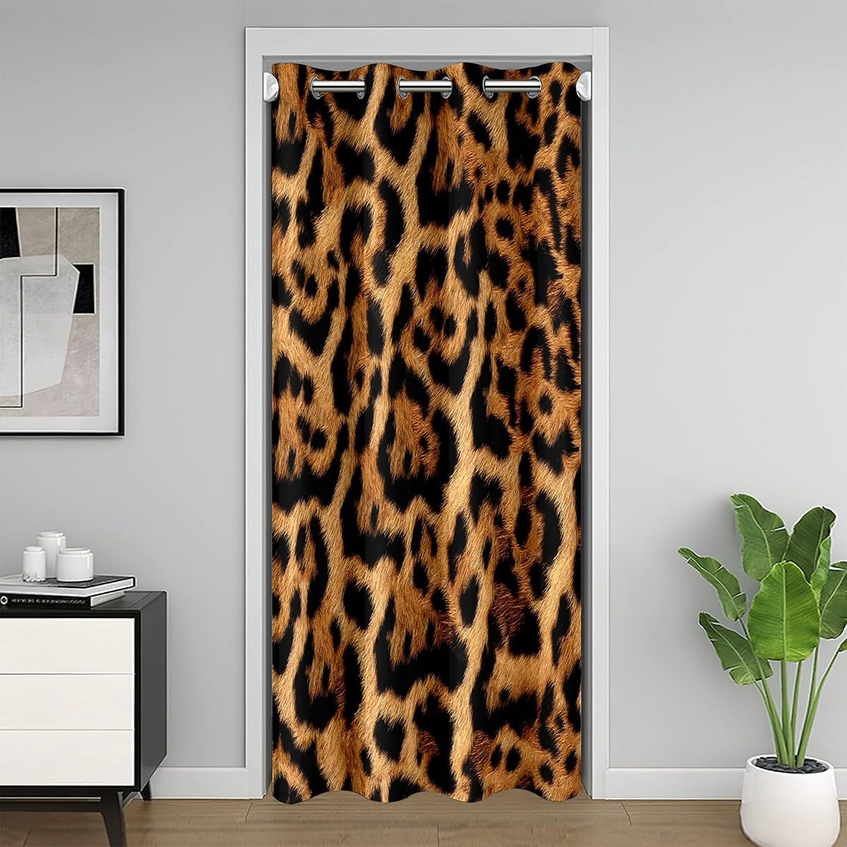 African Cheetah Skin Castle Fairy Leopard Door Curtains for Bedroom ...