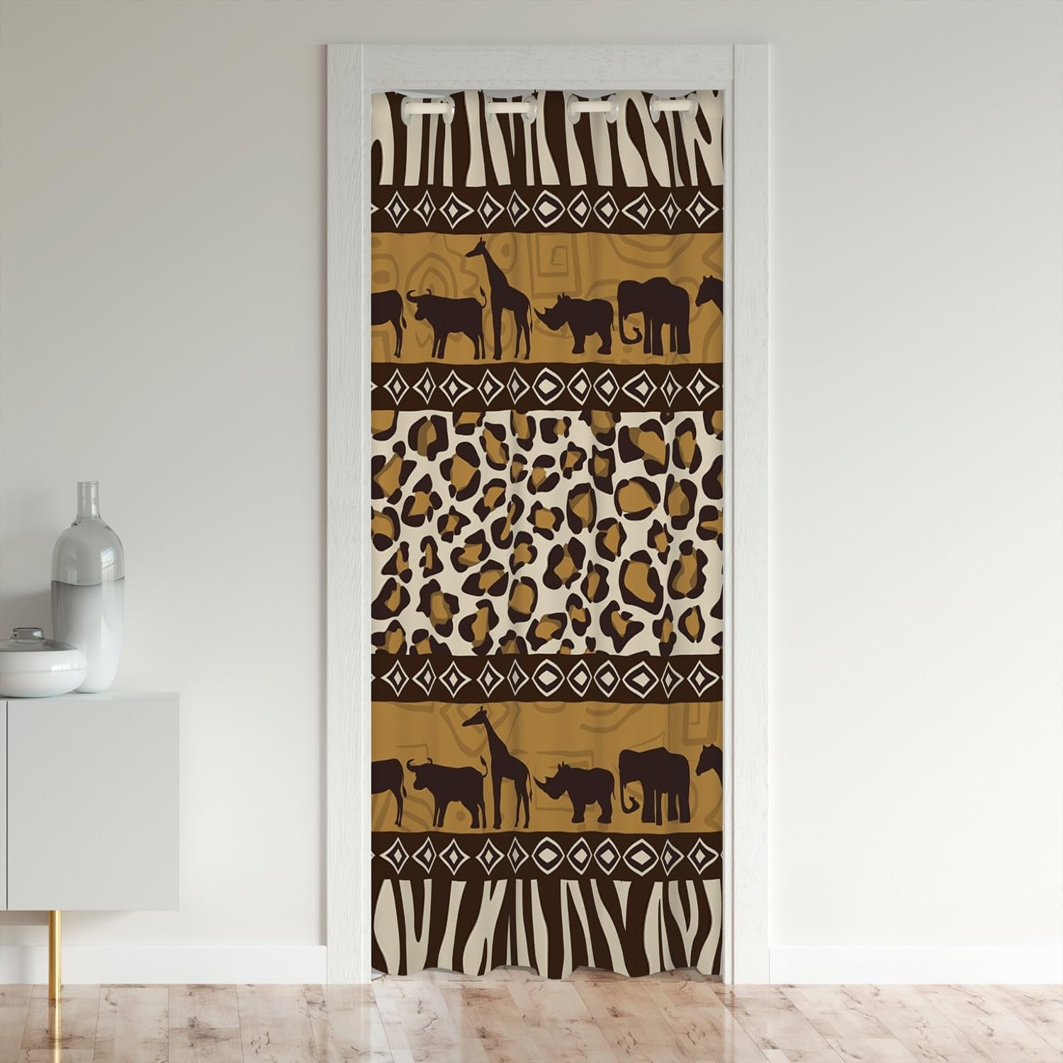 African Cheetah Skin Castle Fairy Leopard Door Curtains for Bedroom ...