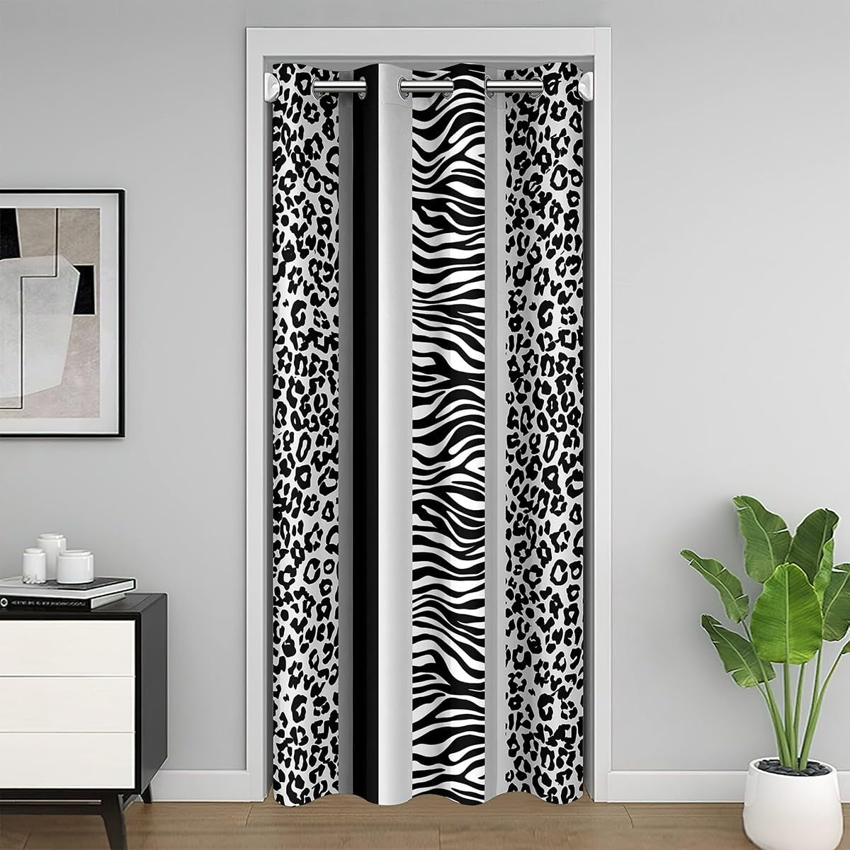 African Cheetah Skin Castle Fairy Leopard Door Curtains for Bedroom ...