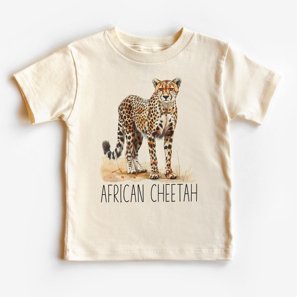 African Cheetah Toddler Shirt - Cute Educational Cheetah Species Kid'S ...