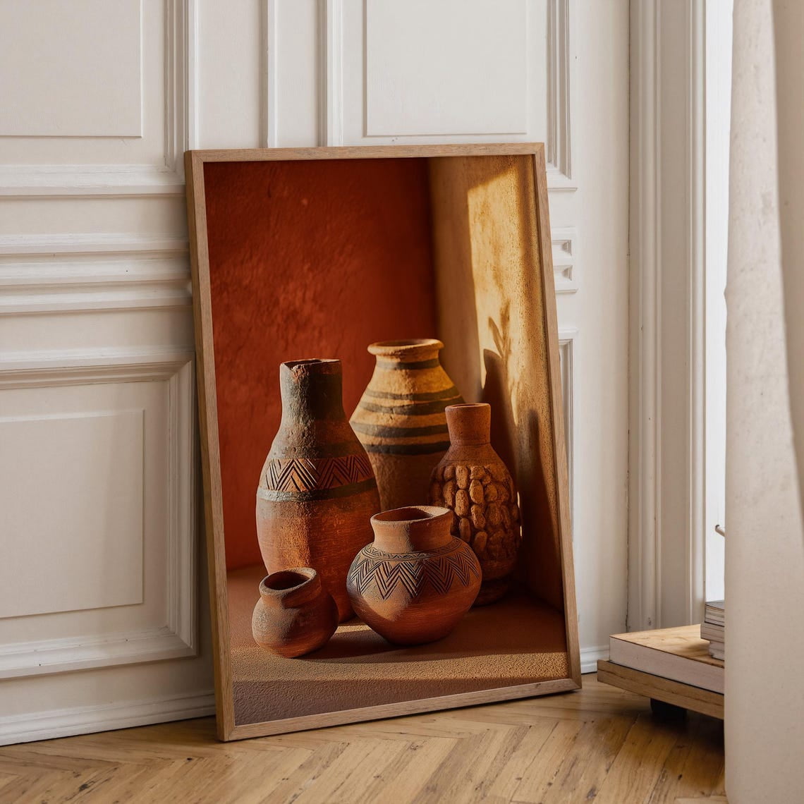 African Clay Pottery Terracotta Vase Still Life Rustic Tribal Pot Décor ...