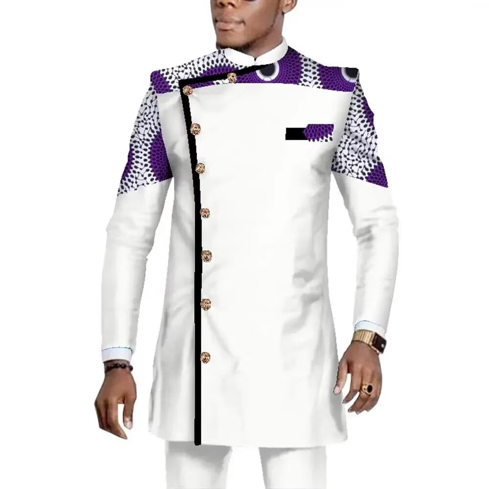 African Clothing for Men Dashiki Outfits Long Sleeve Shirt and Pants ...