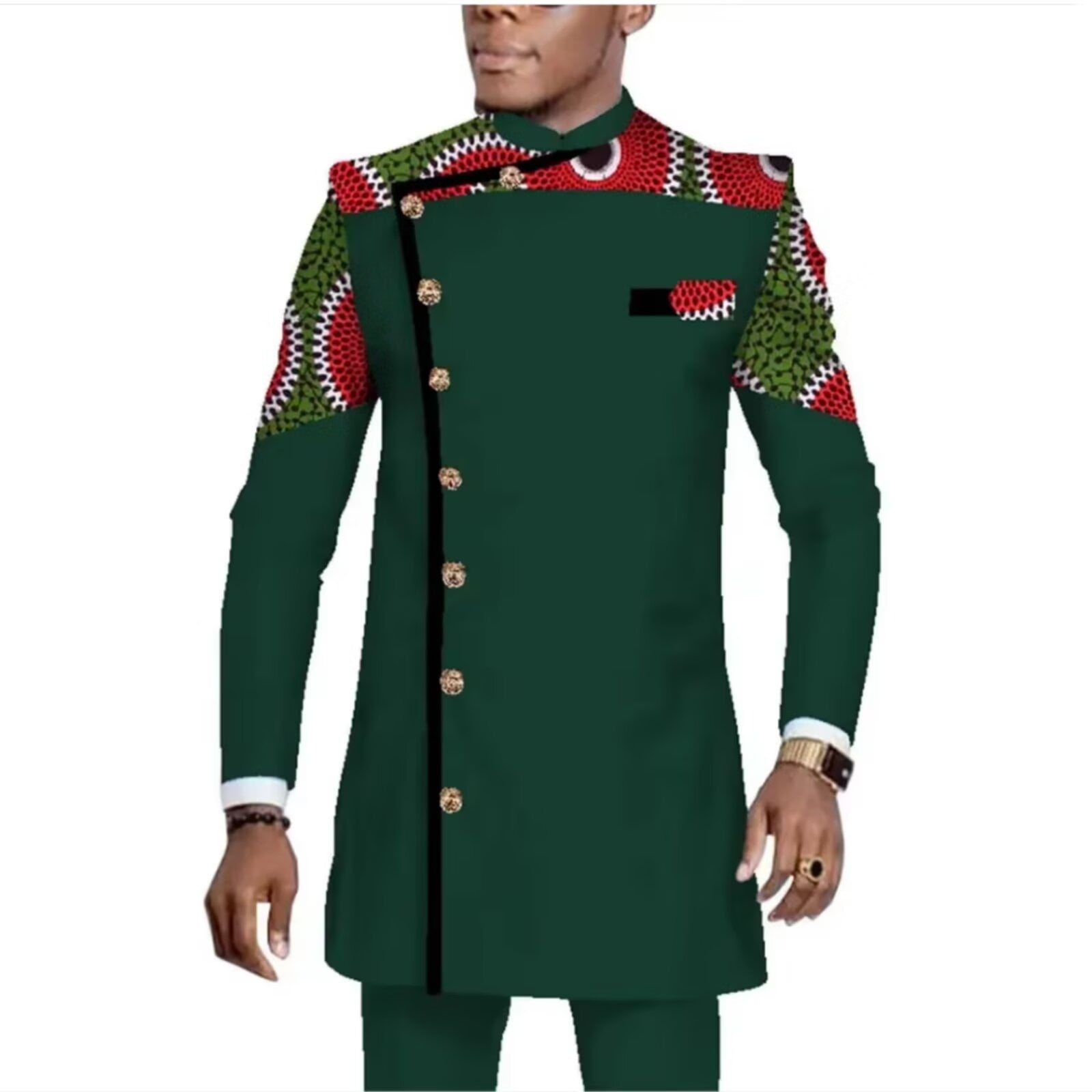 African Clothing for Men Dashiki Outfits Long Sleeve Shirt and Pants ...