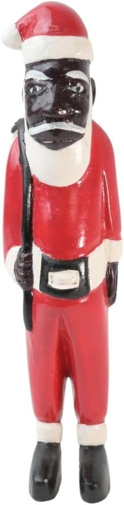 African Delights Handmade Black Santa Figurine, Celebrate African ...