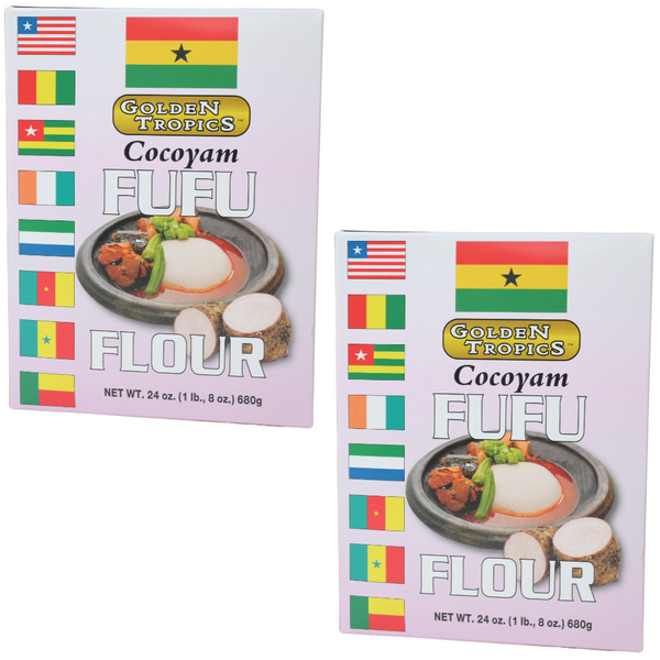 African Delights Instant Fufu Flour - Golden Tropics Cocoyam 24oz x2 ...