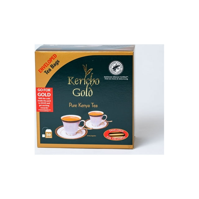 African Delights Kericho Gold Pure Kenya Tea, Pack of 50 Tea Bags ...