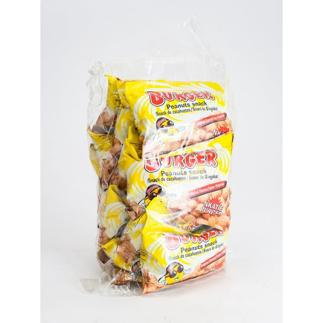 African Delights Sweet Nkatie Burger Peanuts Snack - Pack of 12 ...