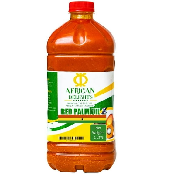 African Delights Edible Unrefined Red Palm Oil for Cooking, 2 Liters ...