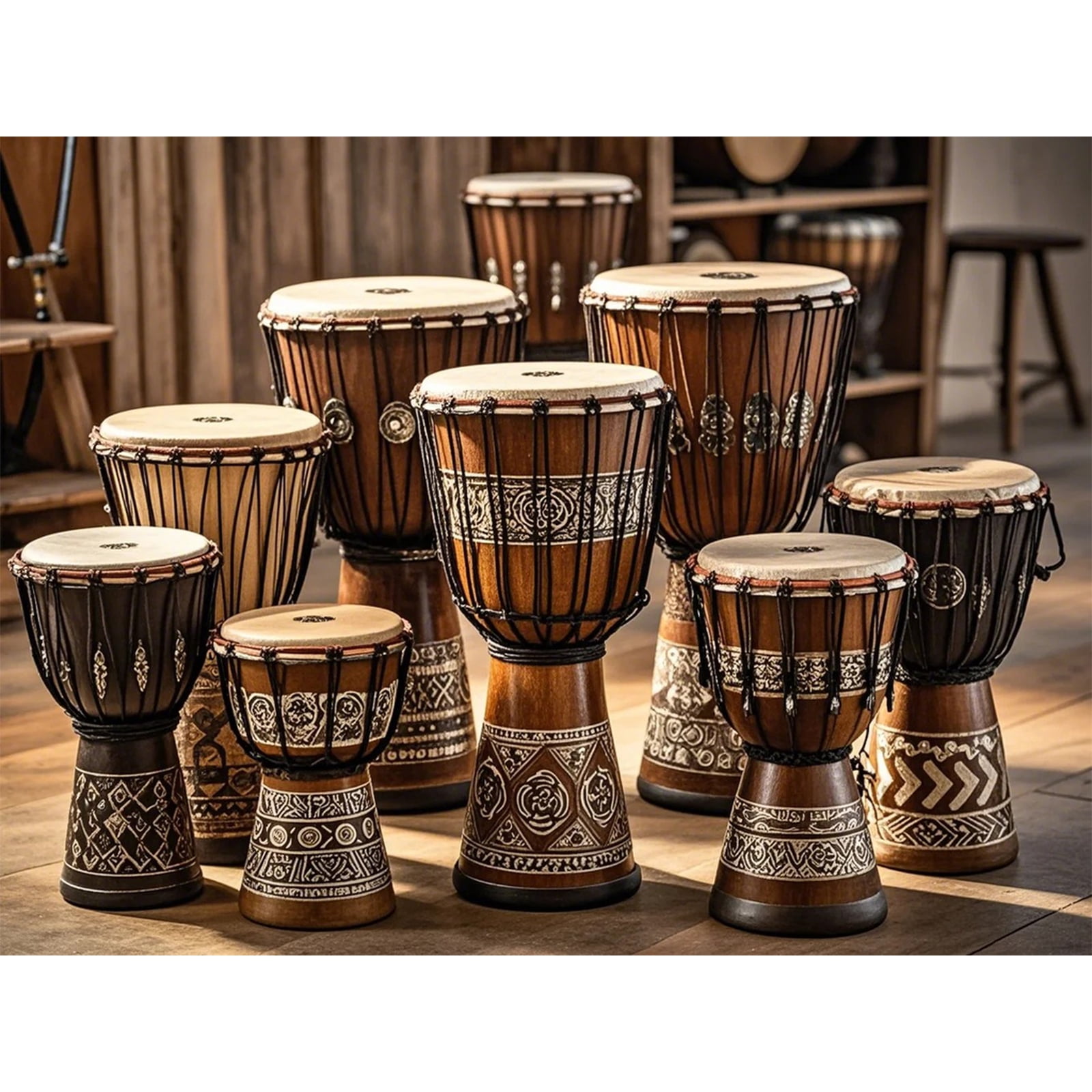 African Djembe Drums 5D Diamond Art DIY Kits Diamond Painting Full ...