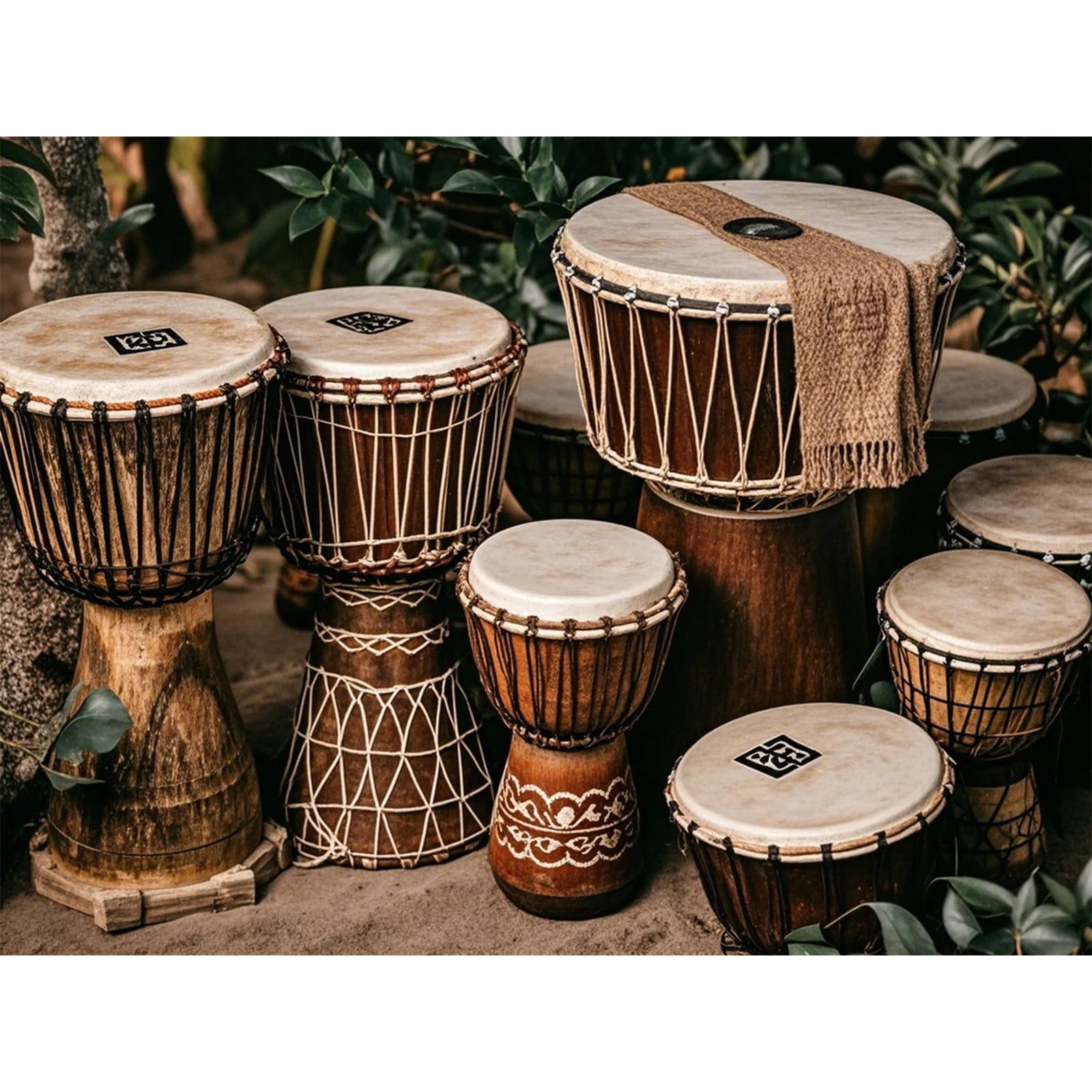 African Djembe Drums Diamond Dots DIY Kits 5D Diamond Art Painting Full ...