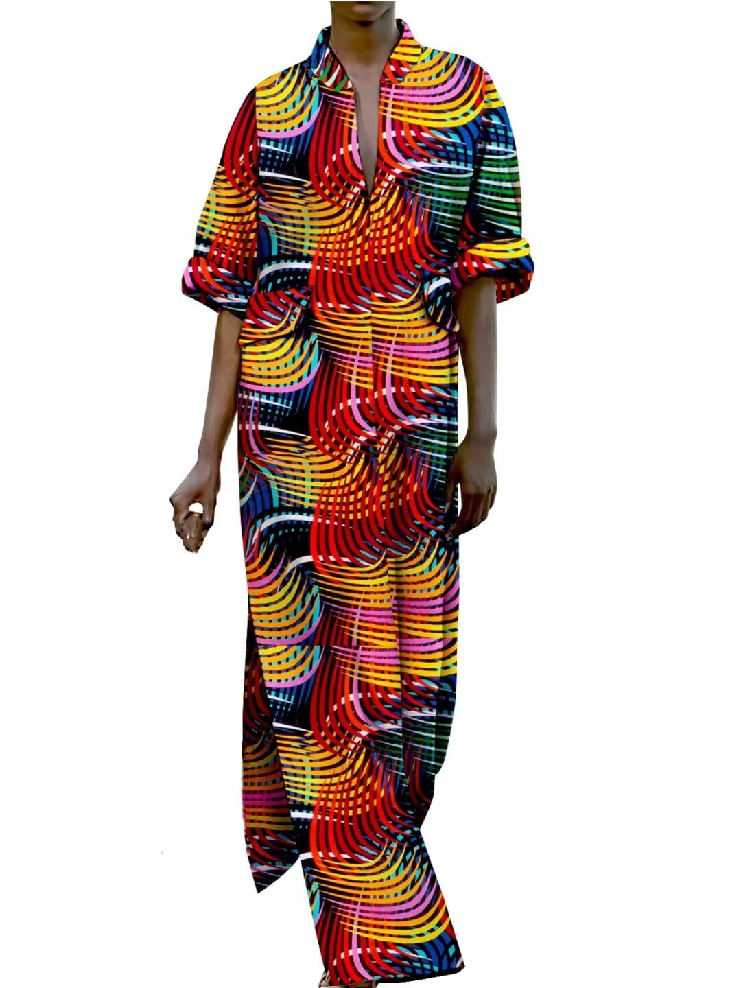 African Dress for Women Half Sleeve Vestidos Lady Dress with Pocket Party Clothing KG001 ...