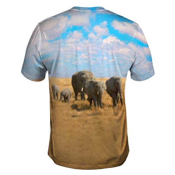 African Elephant Family Mens T-Shirt All Over Print - Walmart.com