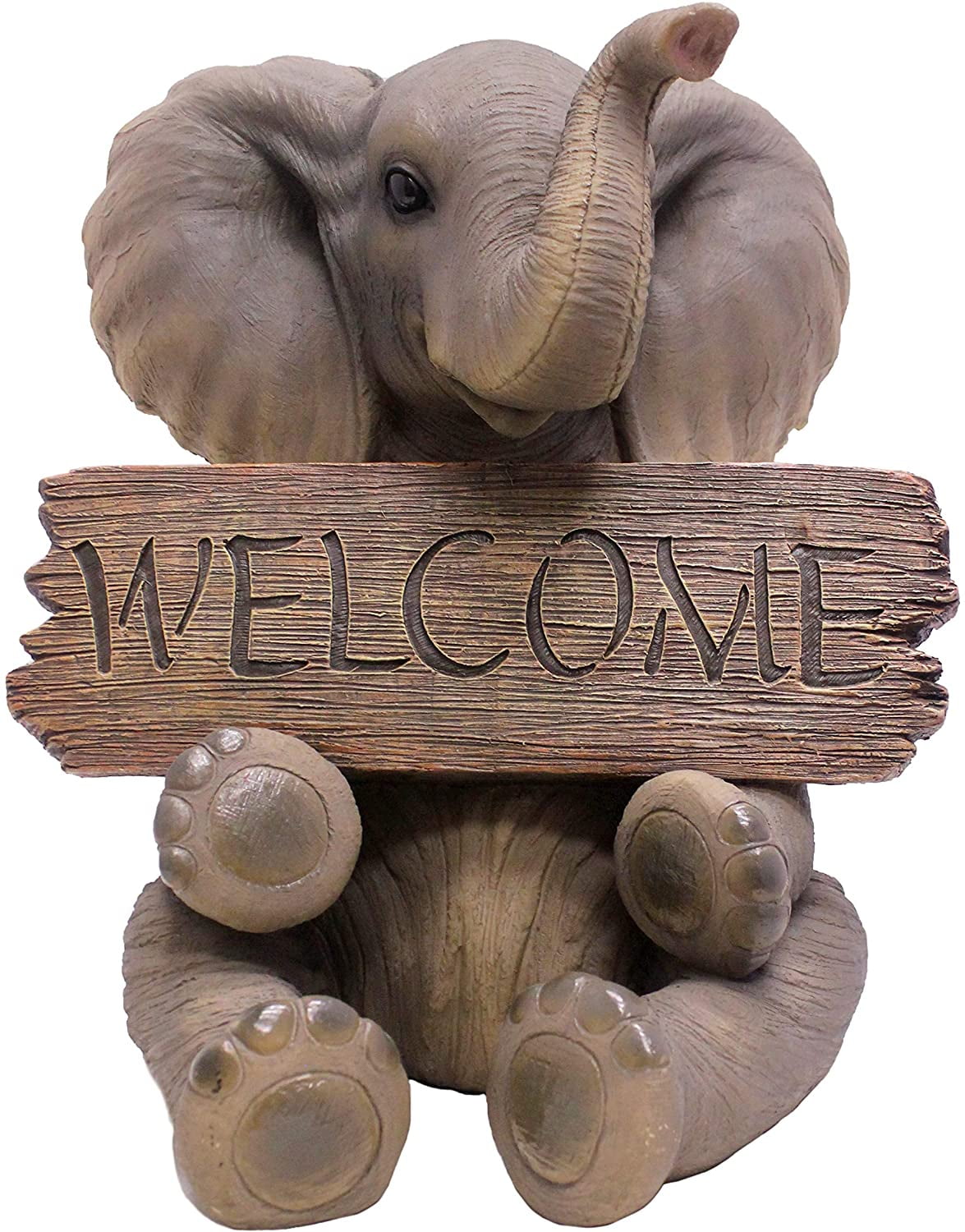 Elephant Statue Outdoor Front Porch Welcome Sign | Elephant Figurines ...