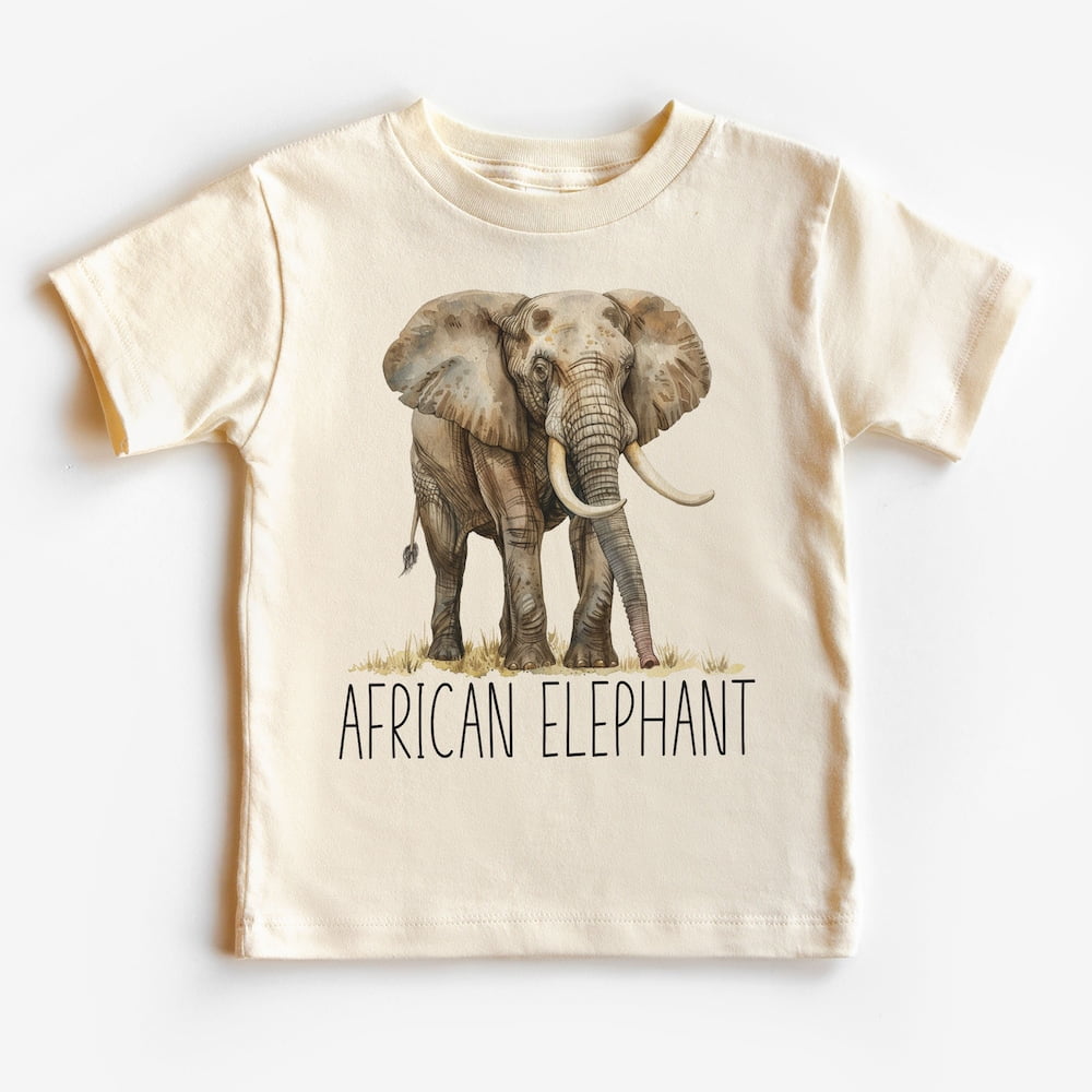 African Elephant Toddler Shirt - Cute Educational Elephant Species Kid ...