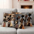 African Ethnic Black Women Dancing Waterproof Throw Pillow Covers Set ...