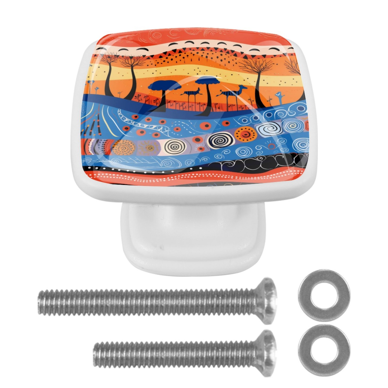 African Ethnic Pattern Cabinets Door and Drawers Knobs Pulls,Furniture ...