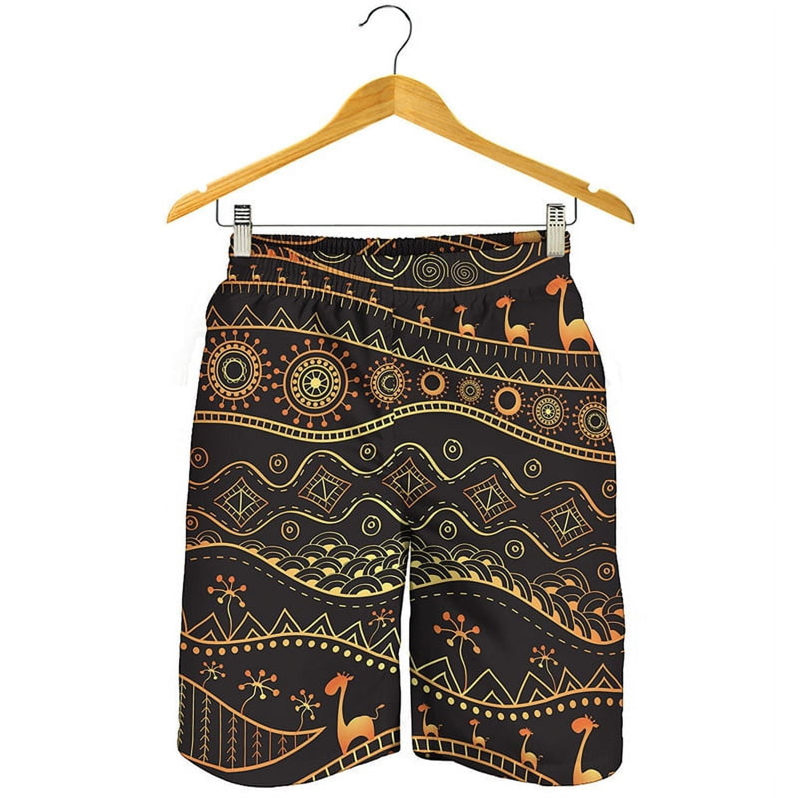 African Ethnic Patterns Beach Shorts Men Women Summer Street Short ...