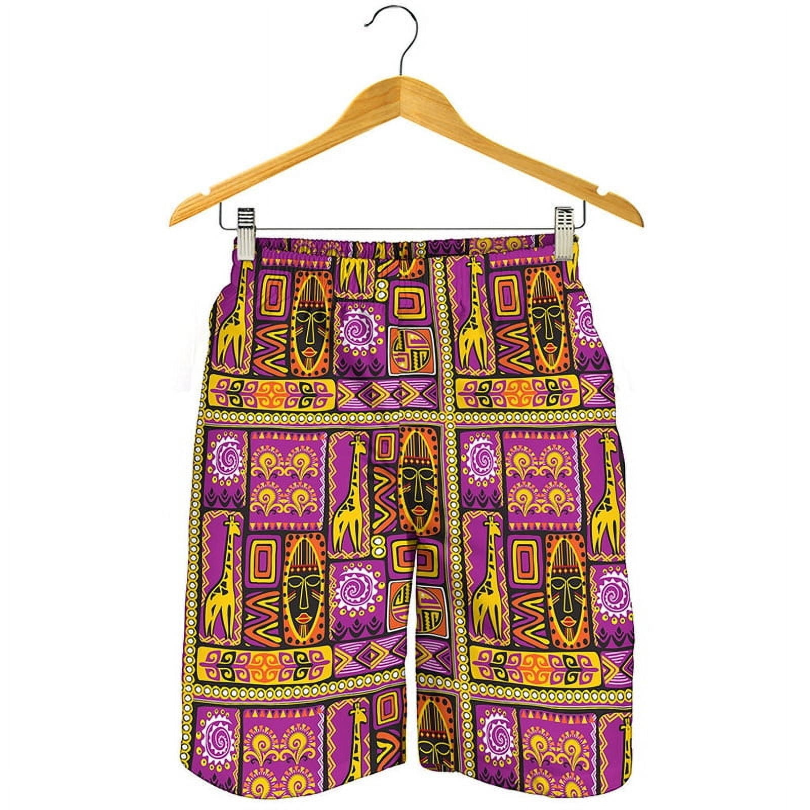 African Ethnic Patterns Beach Shorts Men Women Summer Street Short ...