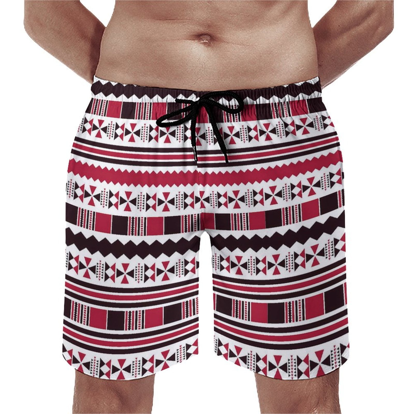 African Ethnic Print Gym Shorts Summer Tribal Kente Design Hawaii Beach ...