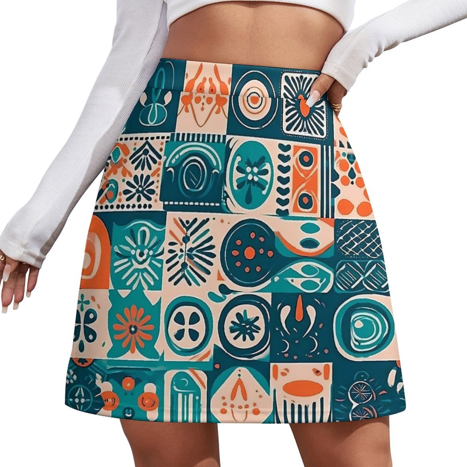 African Ethnic Skirt Woman Kente Ghana Trendy Mini Skirts Summer Street ...