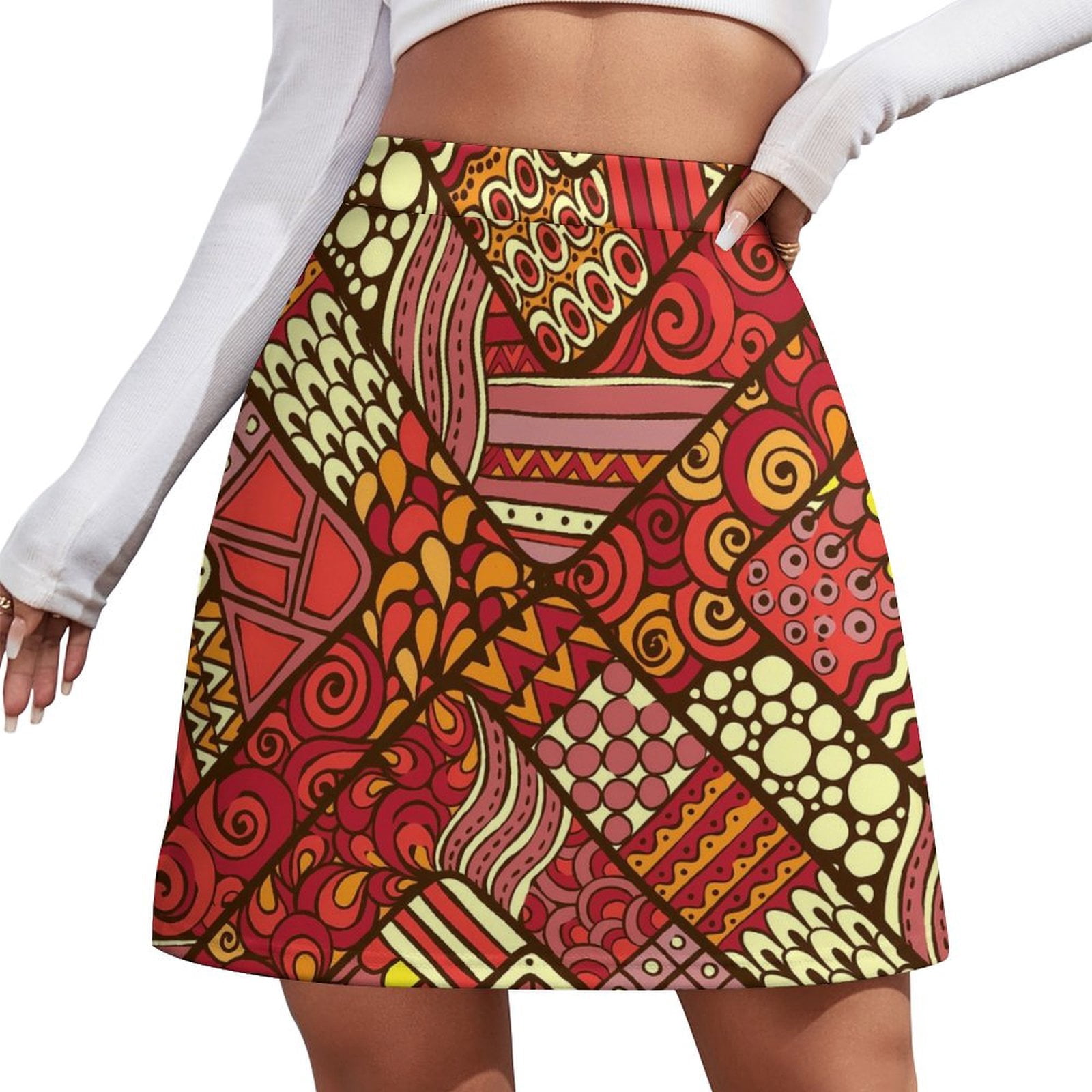 African Ethnic Skirt Woman Kente Ghana Trendy Mini Skirts Summer Street ...