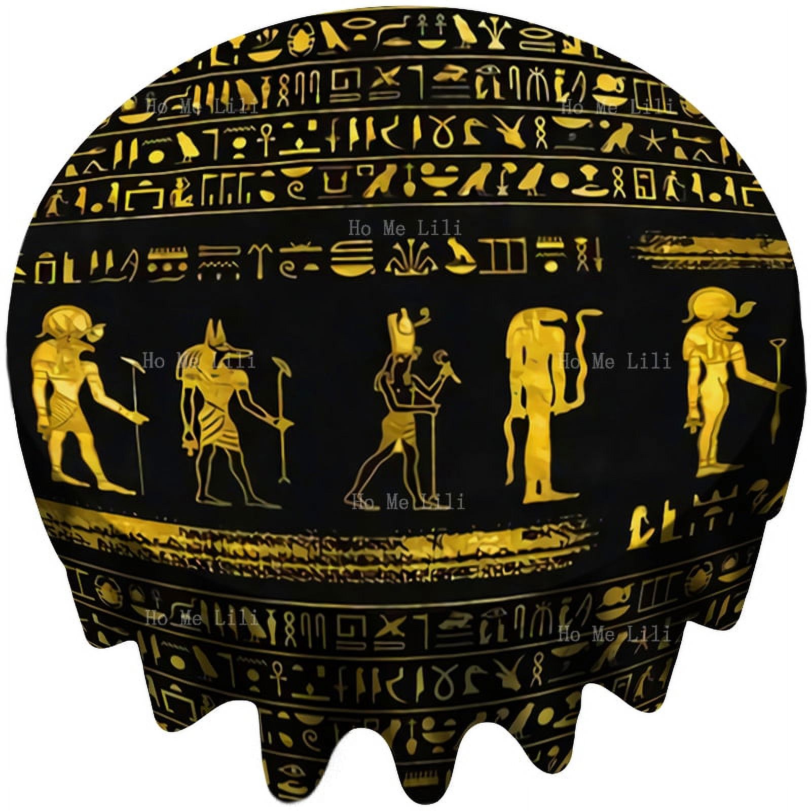 African Ethnic Woman Art Antique Gold Figures And Hieroglyphics Ancient ...