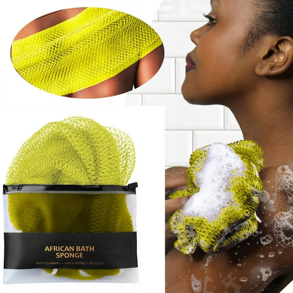 African Exfoliating Net Sponge Authentic, 45 inches Exfoliating Body ...