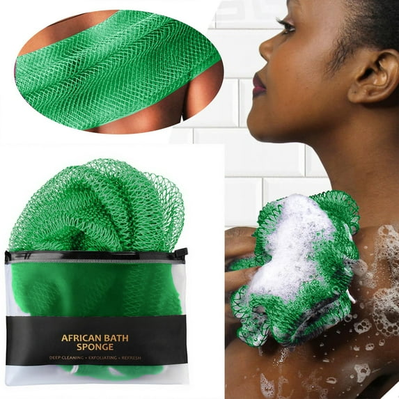 African Exfoliating Net Sponge Authentic, 45 inches Exfoliating Body ...