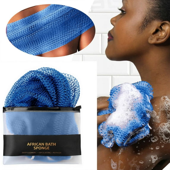 African Exfoliating Net Sponge Authentic, 45 inches Exfoliating Body ...